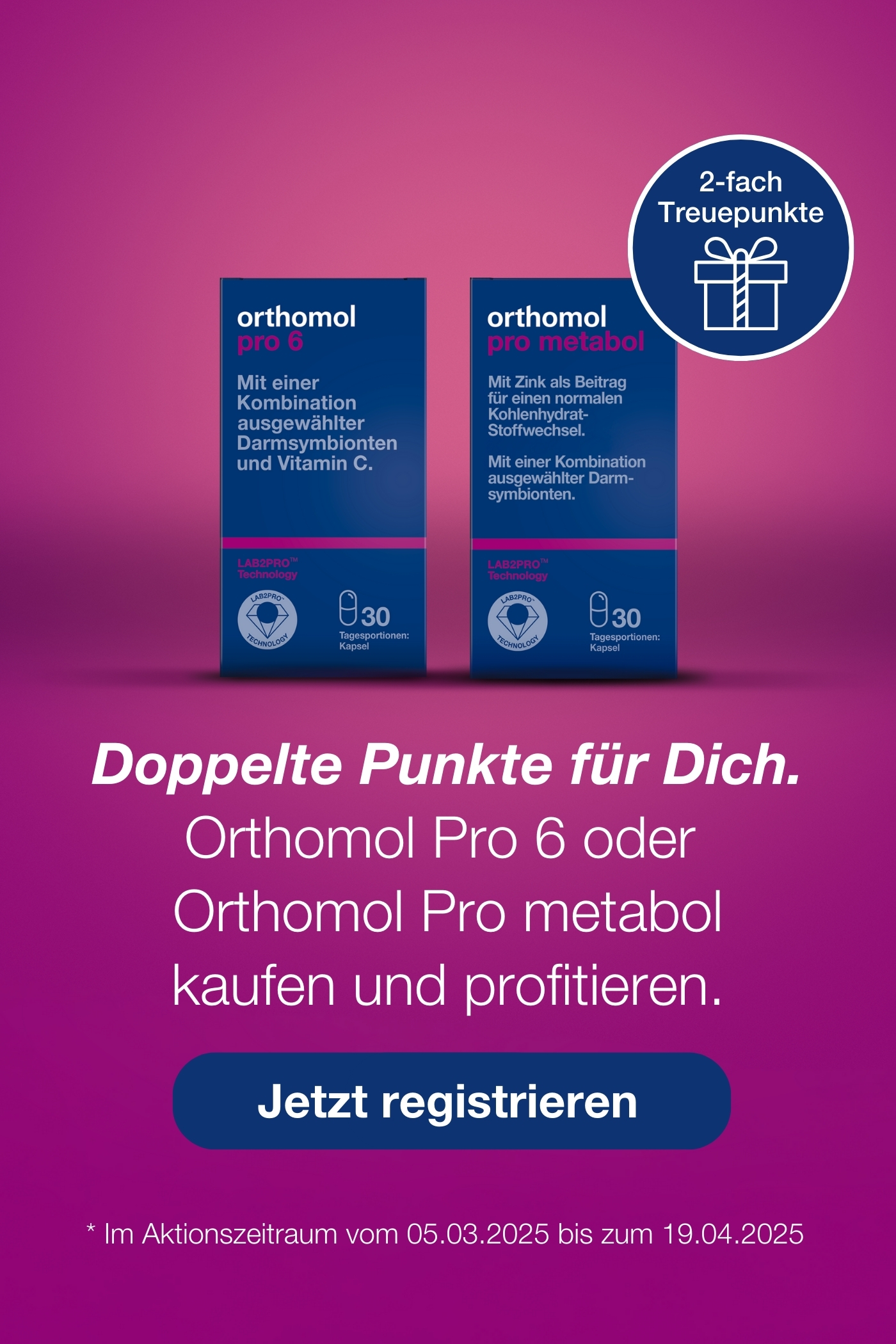 Orthomol Pro 6: Probiotika-Darmkur zur Darmsanierung